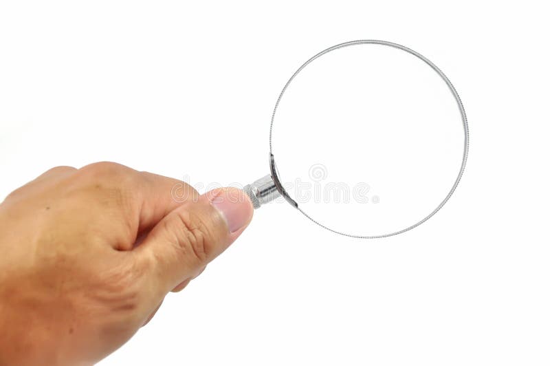 Hand Holding Magnifying Glass Stock Image - Image of magnifying ...