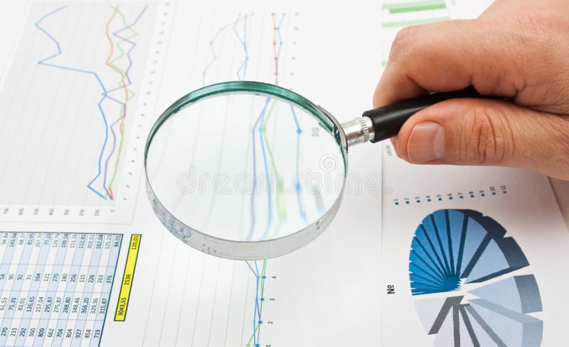 Magnifying Glass in Hand and Paper Stock Image - Image of improvement ...