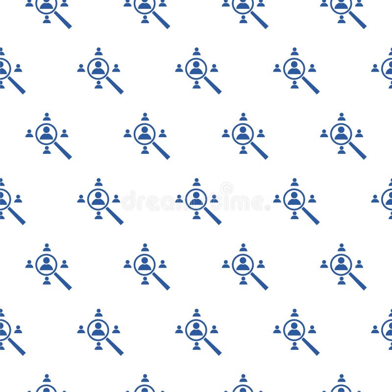 Magnifying Glass in Head Pattern Repeat Seamless Stock Vector ...