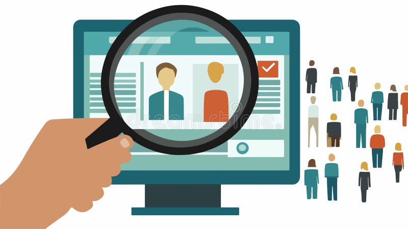 Magnifying Glass Held Over Web Browser by Hand for Adobe Stock Photos ...