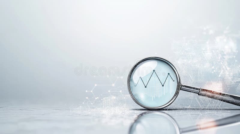 A Magnifying Glass Highlighting a Fluctuating Graph, Symbolizing ...