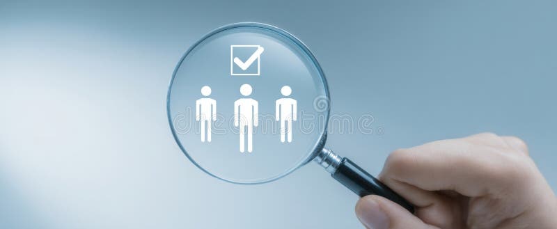 The Magnifying Glass Highlighting a Successful Team Assessment Icon. AI ...