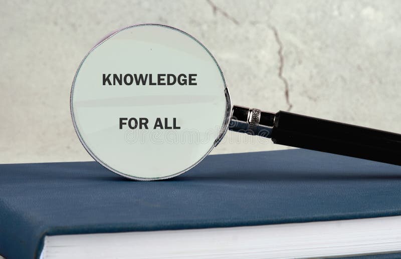 Magnifying Glass Highlights the Phrase Knowledge for All, Emphasizing ...