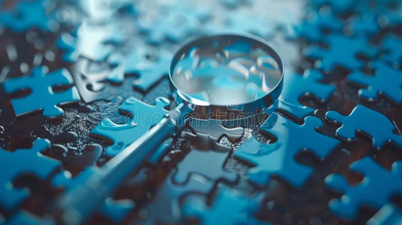 Magnifying Glass Hovering Over the Puzzle Indicating the Need for a ...