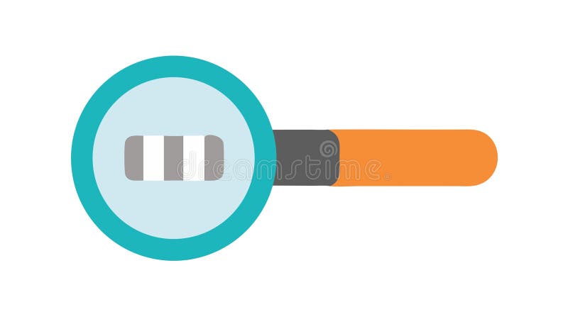 Magnifying Glass Icon with Bars, Representing Data Search or Analysis ...