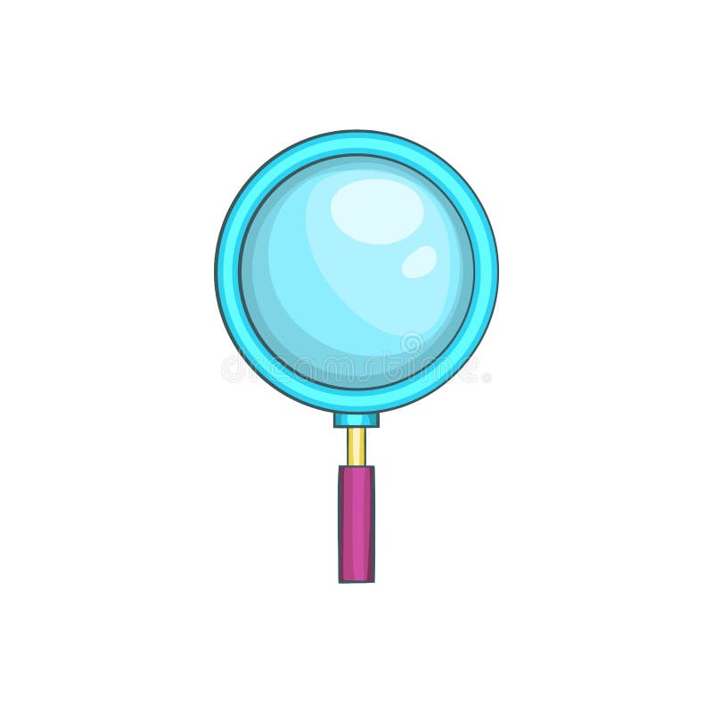 Magnifying Glass Icon, Cartoon Style Stock Vector - Illustration of ...