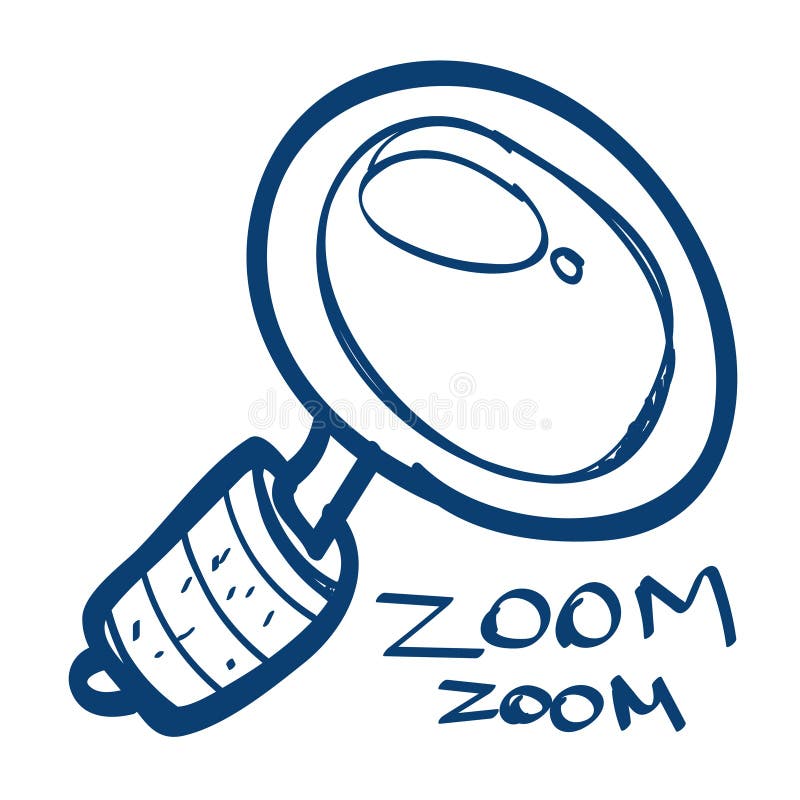 Magnifying Glass Icon. Design Elements in Hand Drawn Style Stock ...