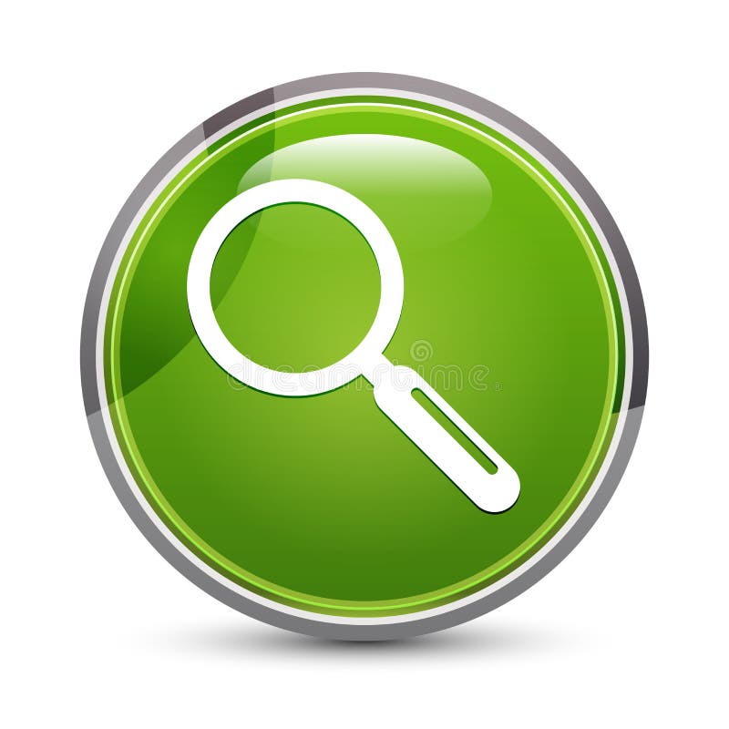 Magnifying Glass Icon Elegant Green Round Button Vector Illustration ...