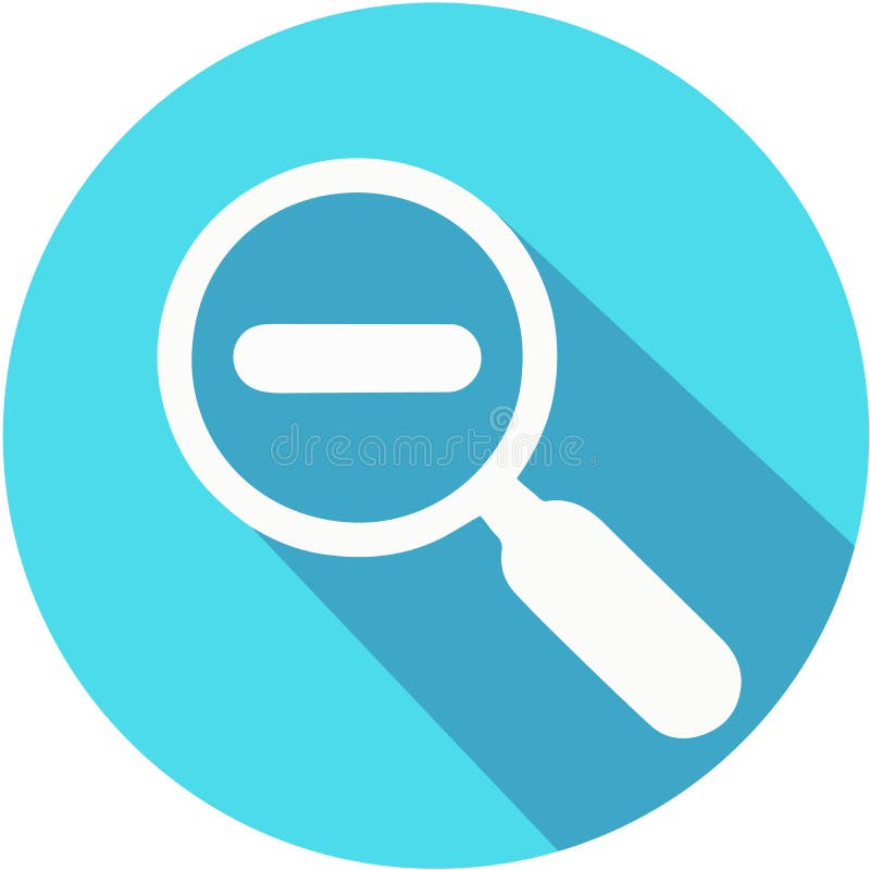 Magnifying Glass Icon Flat Design Vector. Zoom Out Flat Icon Stock ...
