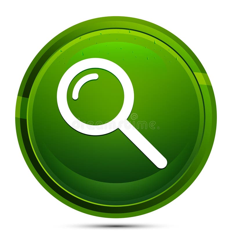 Magnifying Glass Icon Glassy Green Round Button Illustration Stock ...