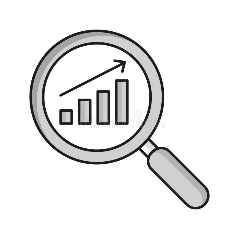 A Magnifying Glass Icon With A Graph Representing Data Analysis Data Exploration Data