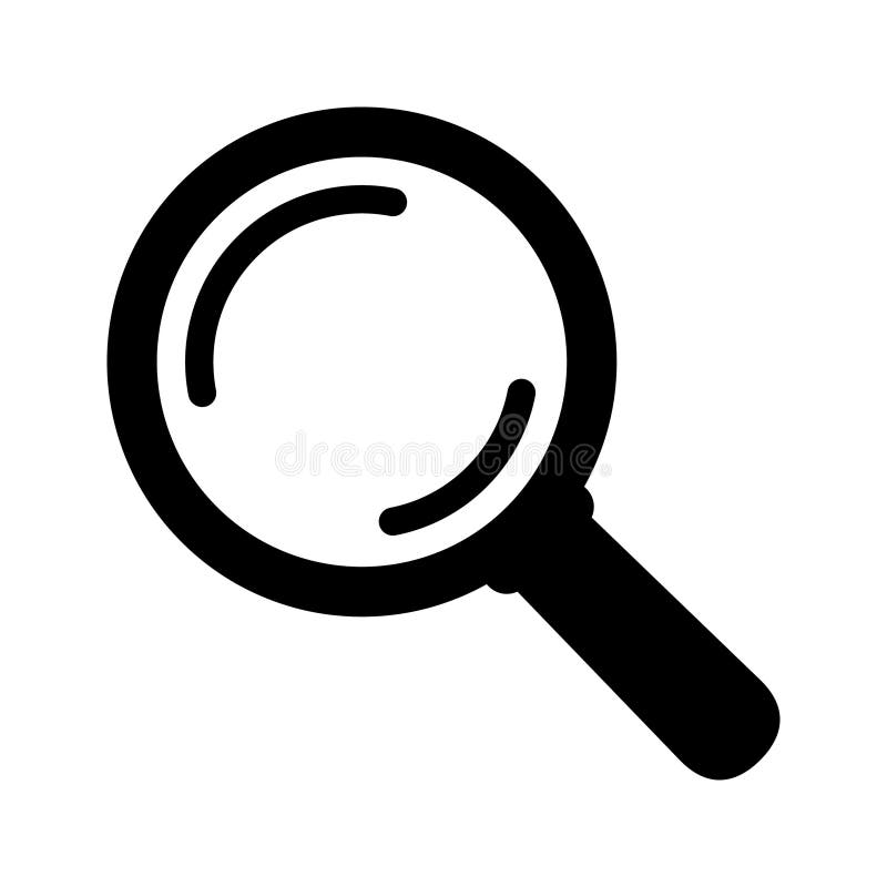 Magnifying Glass Icon, Magnifer Icon, Loupe or Search Icon. Stock ...