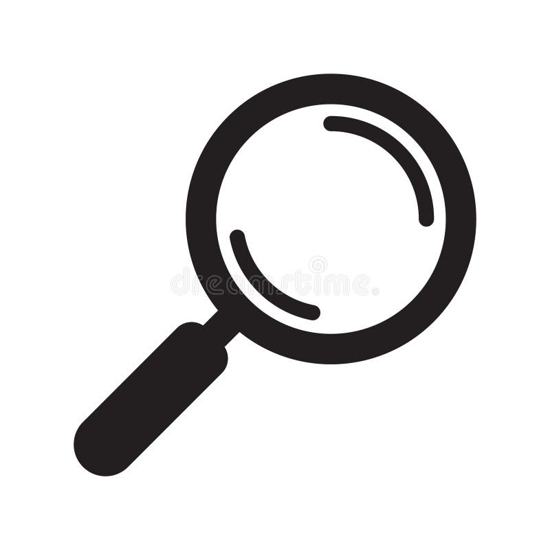 Magnifying Glass Icon, Magnifier or Loupe Icon. Search Icon. Stock ...