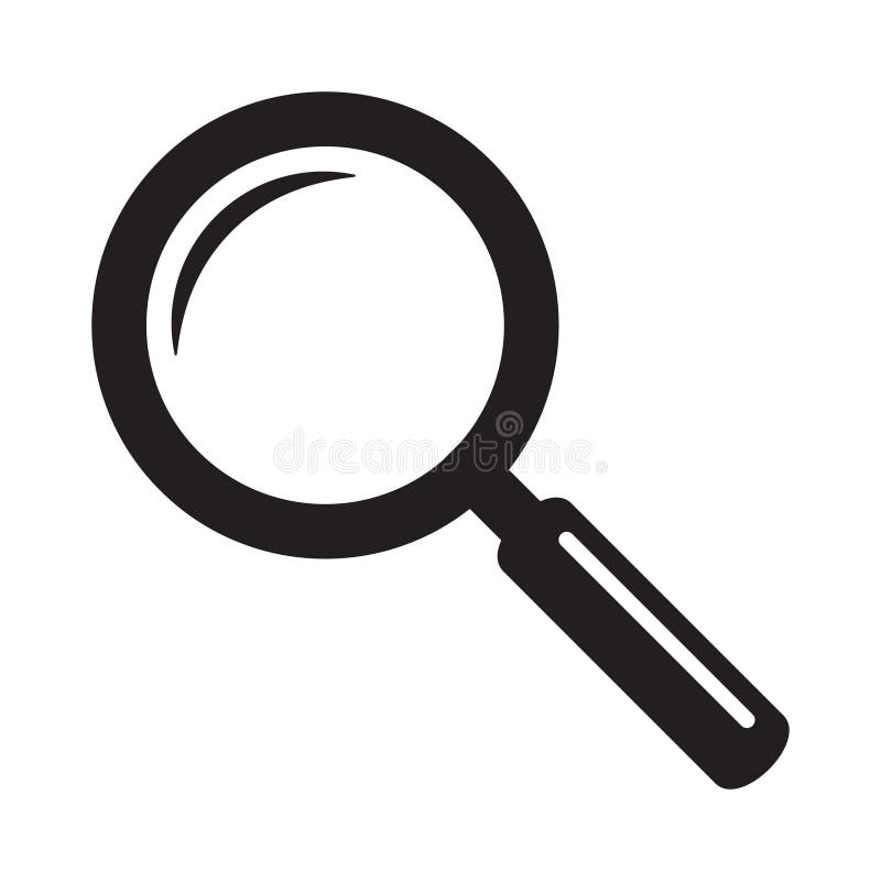 Magnifying Glass Warning Error Icon. Vector Illustration. Stock Vector ...