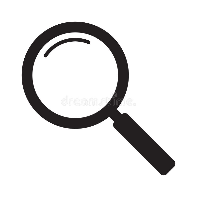 Magnifying Glass Icon, Magnifier or Loupe Sign. Stock Vector ...