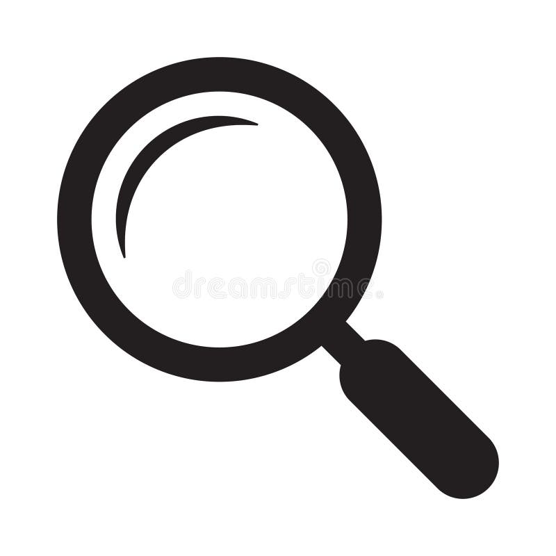 Magnifying Glass Icon, Magnifier or Loupe Sign. Stock Vector ...