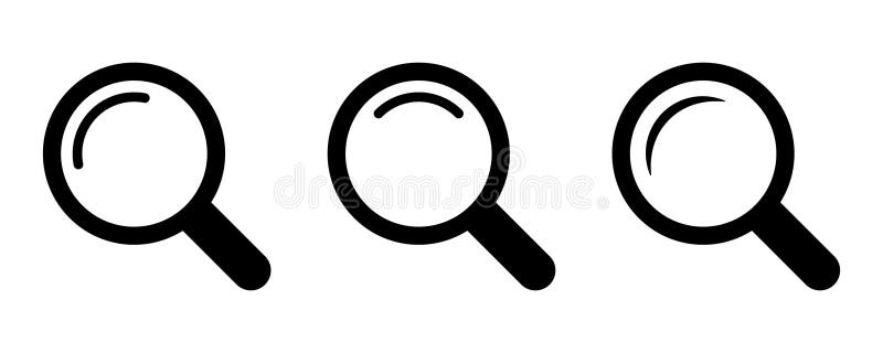 Magnifying Glass Icon, Magnifier Icon. Stock Illustration ...