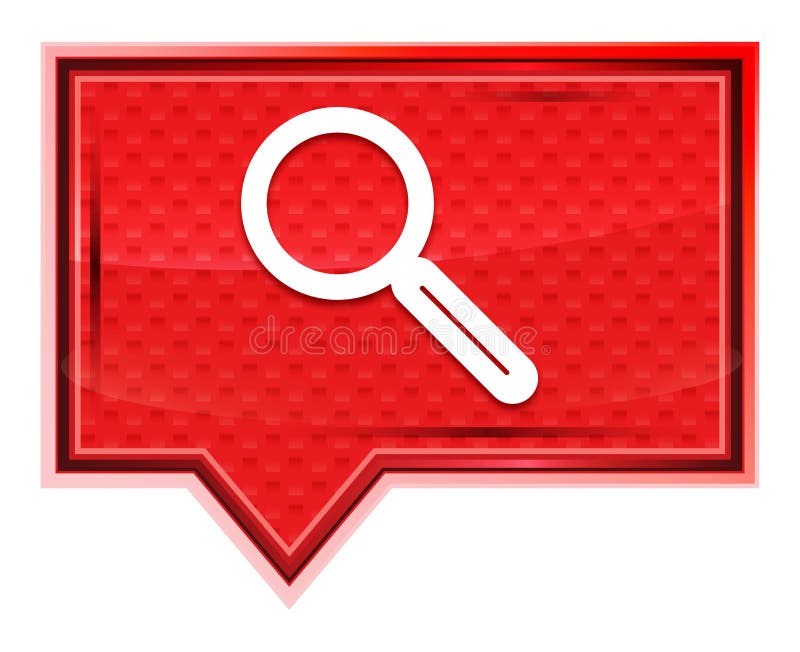 Magnifying Glass Icon Misty Rose Pink Banner Button Stock Illustration ...