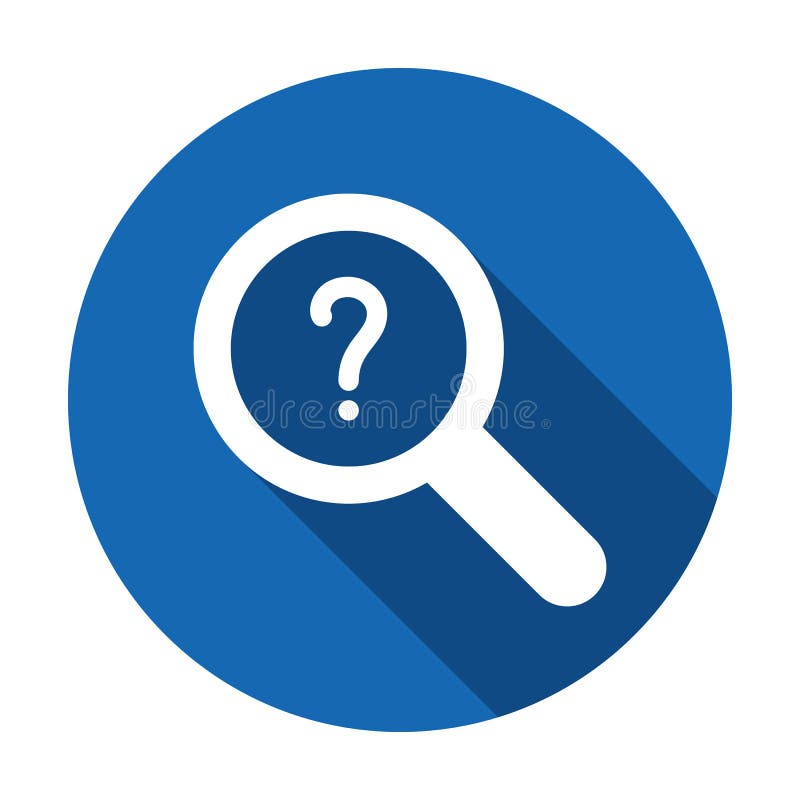 Magnifying Glass Icon with Question Mark. Magnifying Glass Icon and ...