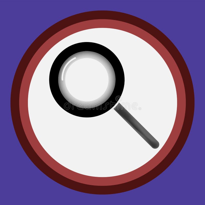 The Magnifying Glass Icon, the Search Sign Stock Illustration ...