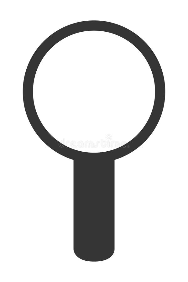 Magnifying Glass Symbol Isolated Stock Vector - Illustration of ...
