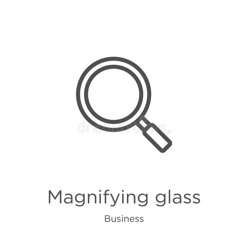Magnifying Glass Icon Vector from Business Collection. Thin Line ...