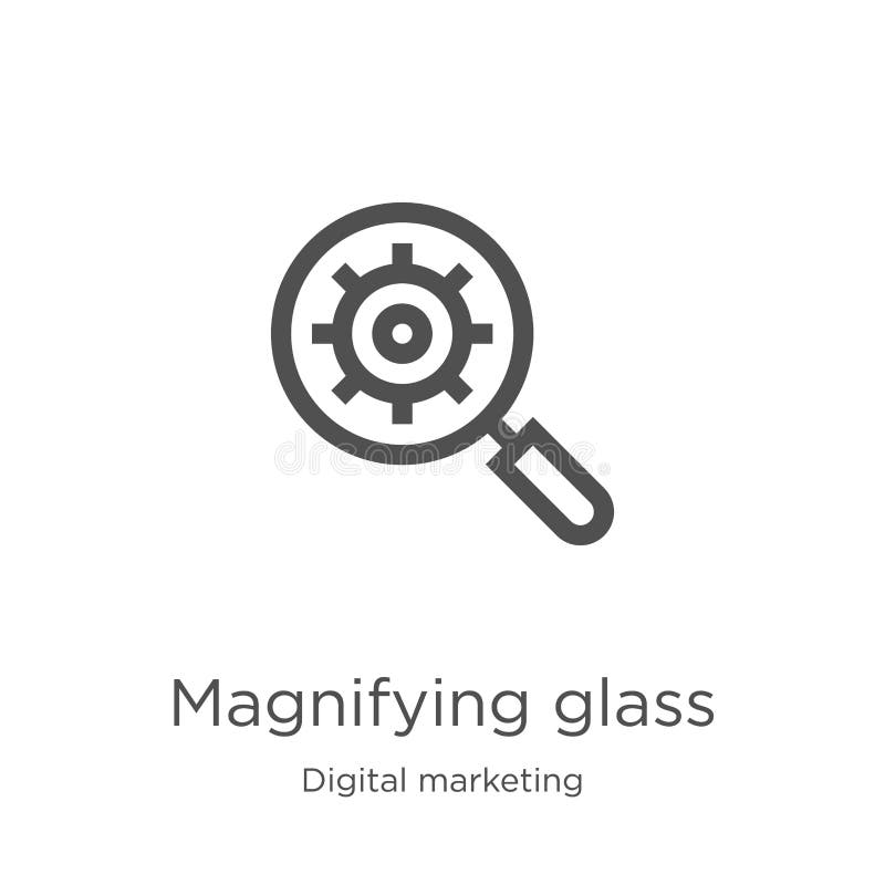 Magnifying Glass Icon Vector from Customer Engagement Collection. Thin ...
