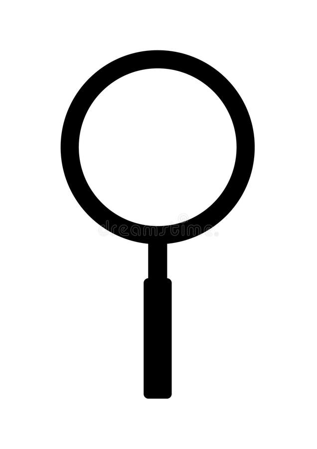 Magnifying Glass Icon, Vector Magnifier or Loupe Sign. Stock Vector ...