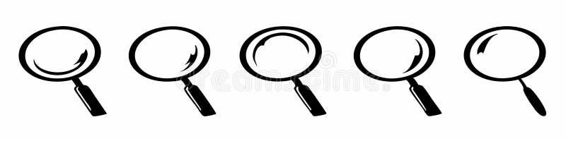 Magnifying Glass Icons Search Zoom Explore Discover Find Stock ...