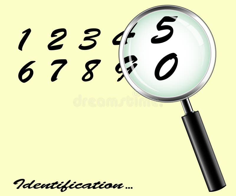 Magnifying Glass Identification Stock Illustration - Illustration of ...