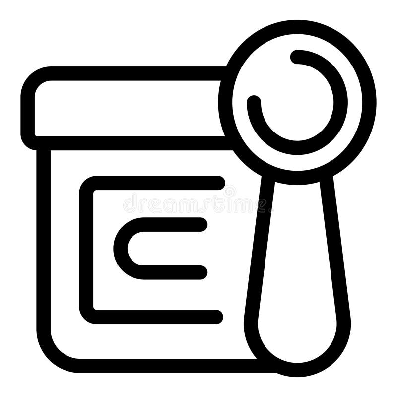 Magnifying Glass Inspecting Document for Quality Control Stock ...