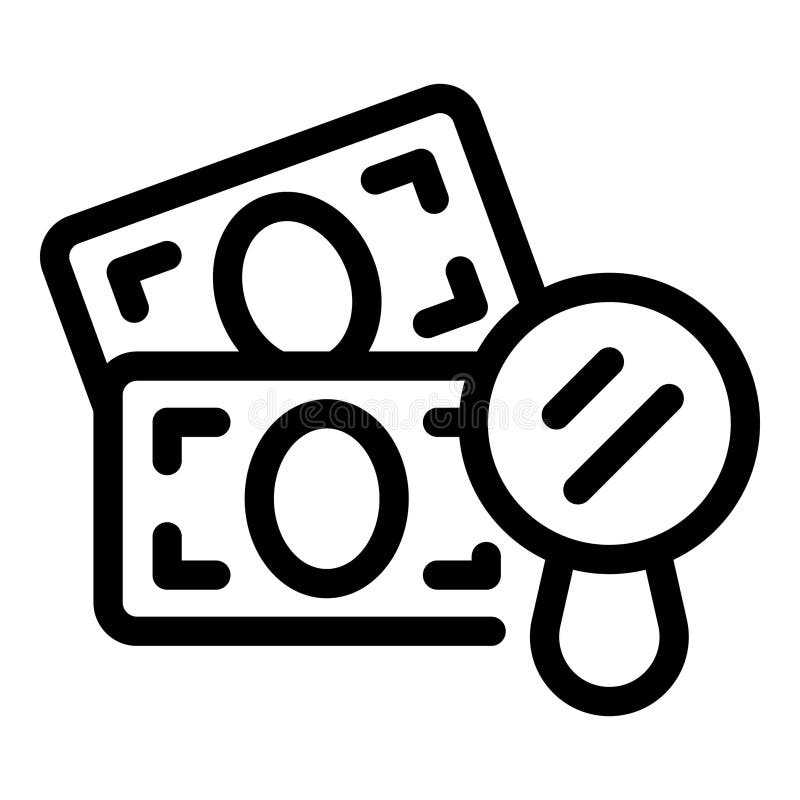 Magnifying Glass Inspecting Money Bills for Authenticity and ... Magnifying Glass Inspecting Money Bills for Authenticity and ...