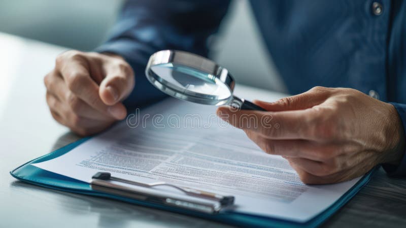 The Magnifying Glass Inspection.AI Generated Image Stock Photo - Image ...