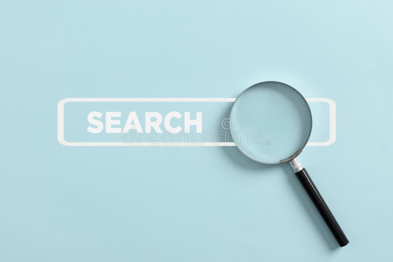 Magnifying Glass with Internet Search Bar Browser Stock Photo - Image ...