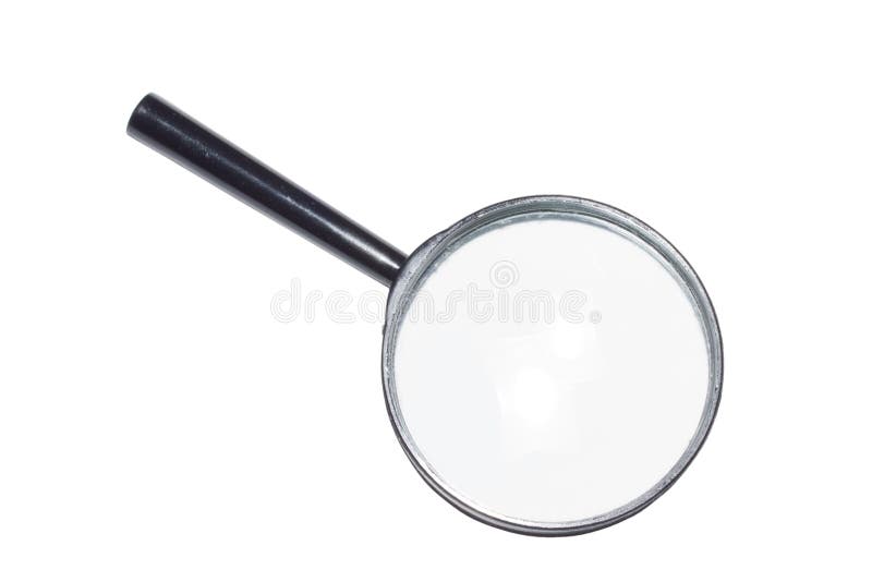 Magnifying glass isolated stock image. Image of enlarger - 4378823