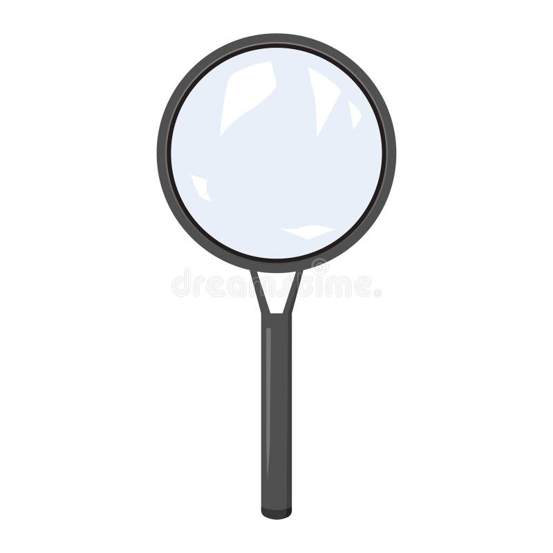 A Magnifying Glass, Front View, Vector Illustration Stock Vector ...