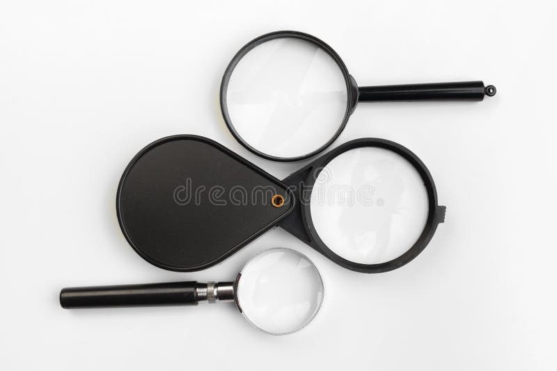 Magnifying Glass on White. Creative Photo. Stock Image - Image of ...