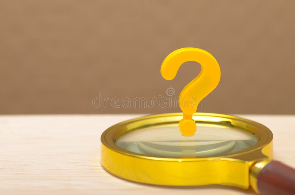 The Magnifying Glass, with Its Focus on the Question Mark, Represents ...