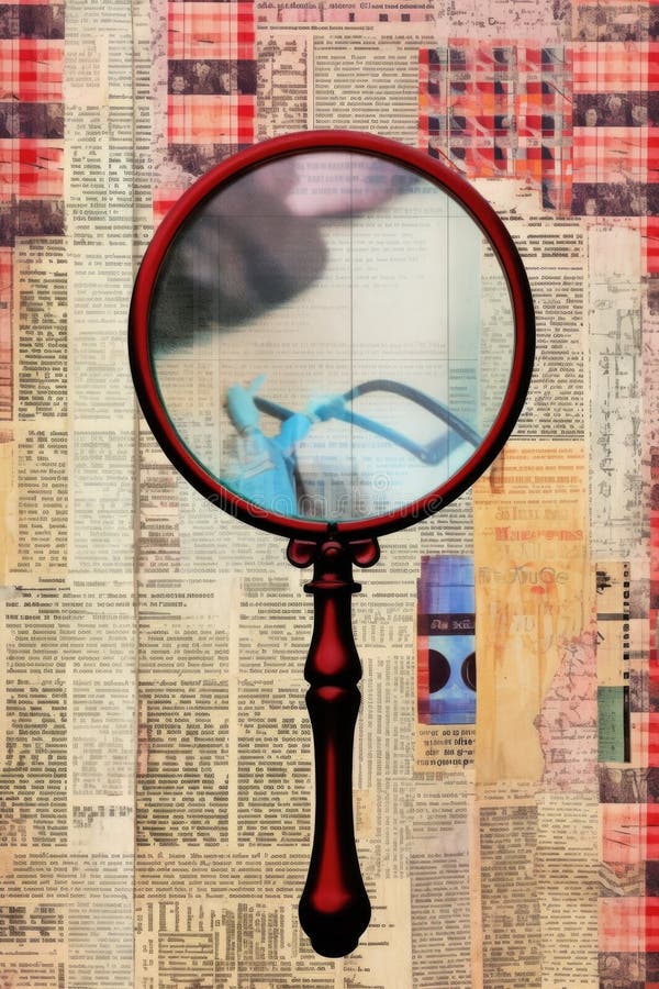 Magnifying Glass on a Job Advertisement Stock Illustration ...