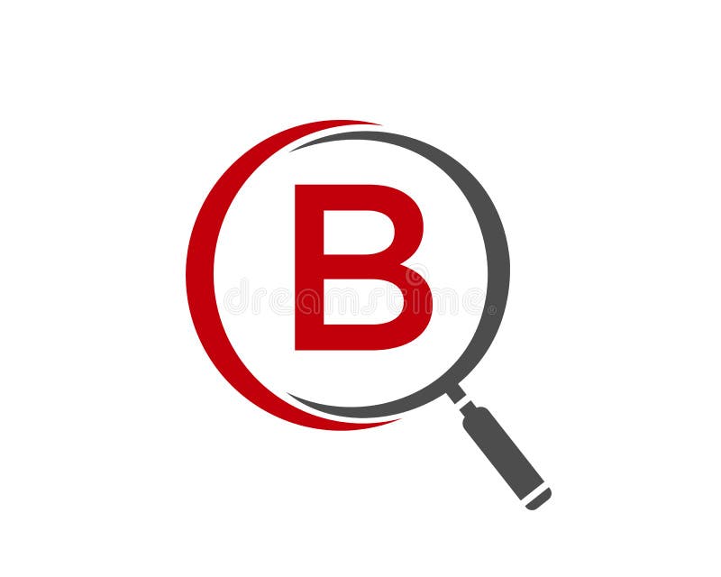 Magnifying Glass on Letter B Concept. Search Logo Stock Vector ...