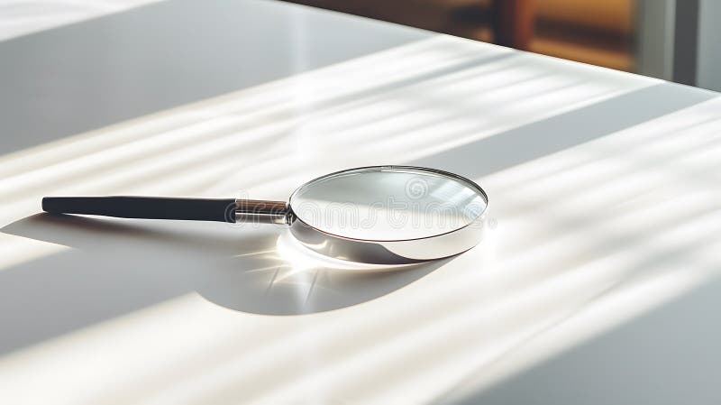 A Magnifying Glass is Lying on the Table. AI Generated Stock ...