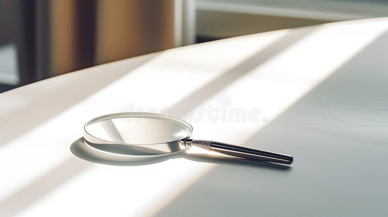 A Magnifying Glass is Lying on the Table. AI Generated Stock ...