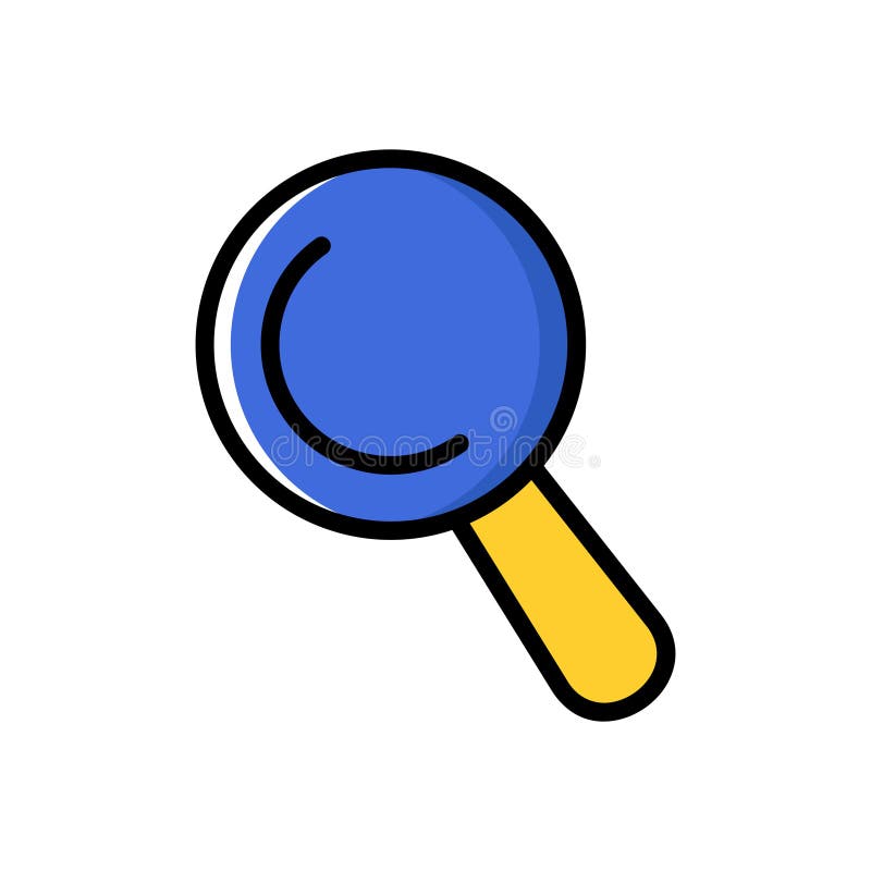 Magnifying Glass Line Colourful Vector Illustration. Science Research ...