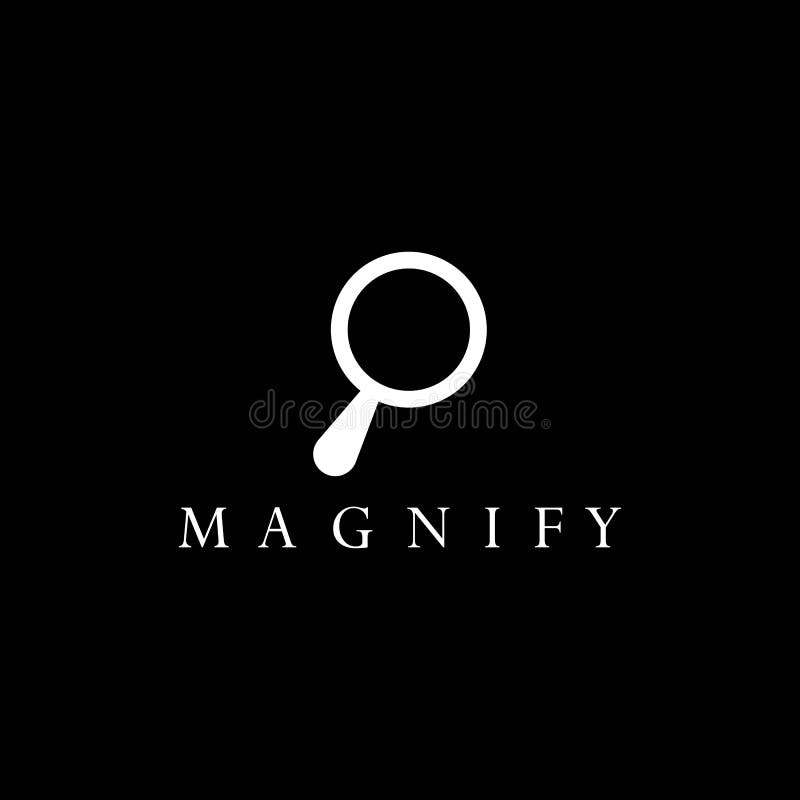 Magnifying glass logo stock vector. Illustration of research - 188444349