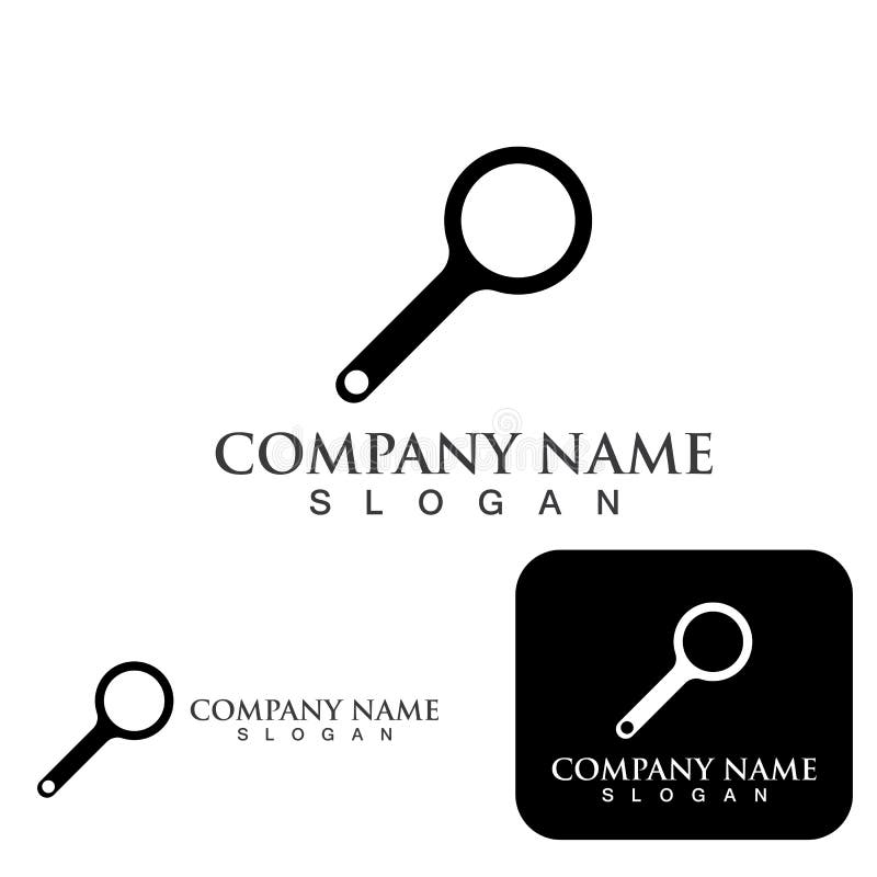 Magnifying Glass Logo and Symbol Vector Stock Vector - Illustration of ...