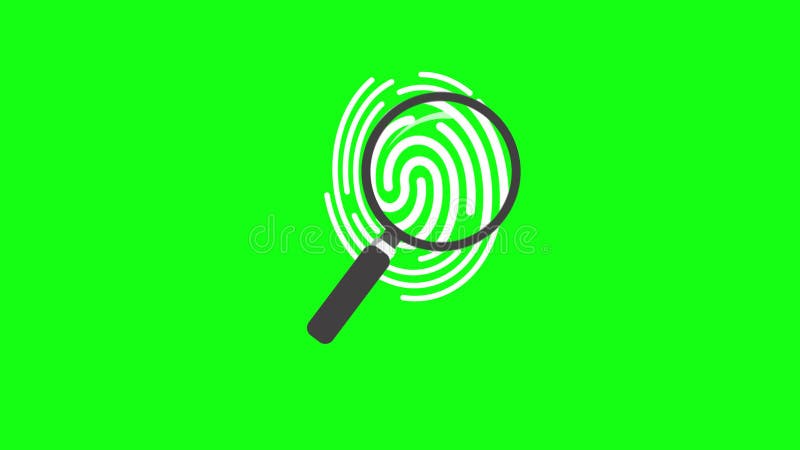 Magnifying Glass Looking for Fingerprints Animated Forensic Suspect and ...