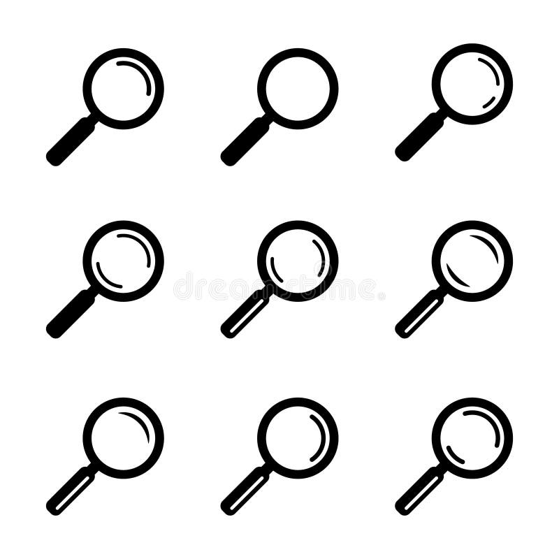 Magnifying Glass Loupe Icon. Vector Isolated Symbol. Search Icon Vector ... Magnifying Glass Loupe Icon. Vector Isolated Symbol. Search Icon Vector ...