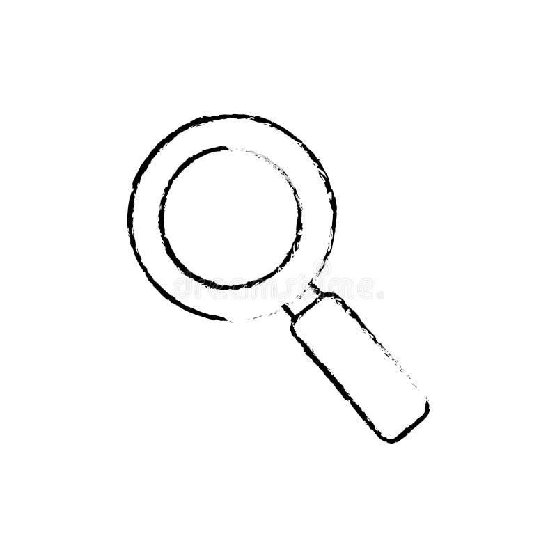 Magnifying glass lupe stock illustration. Illustration of draw - 84765462