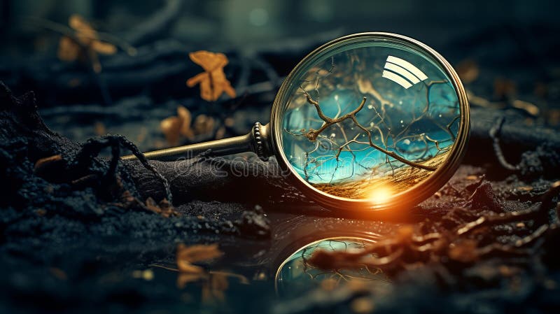 Magnifying glass stock illustration. Illustration of tool - 288058055