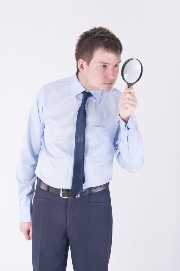Magnifying glass stock photo. Image of glass, male, face - 30763512